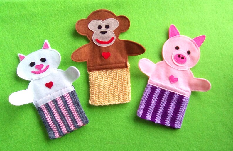 PINK PIGGY: Child's Hand Puppet Teach Fine Motor Skills - Etsy