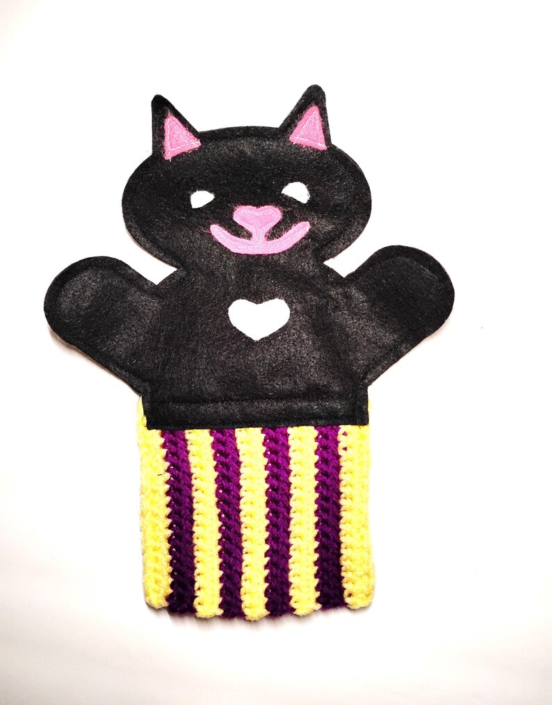 Black Cat: Hand Puppet - Etsy