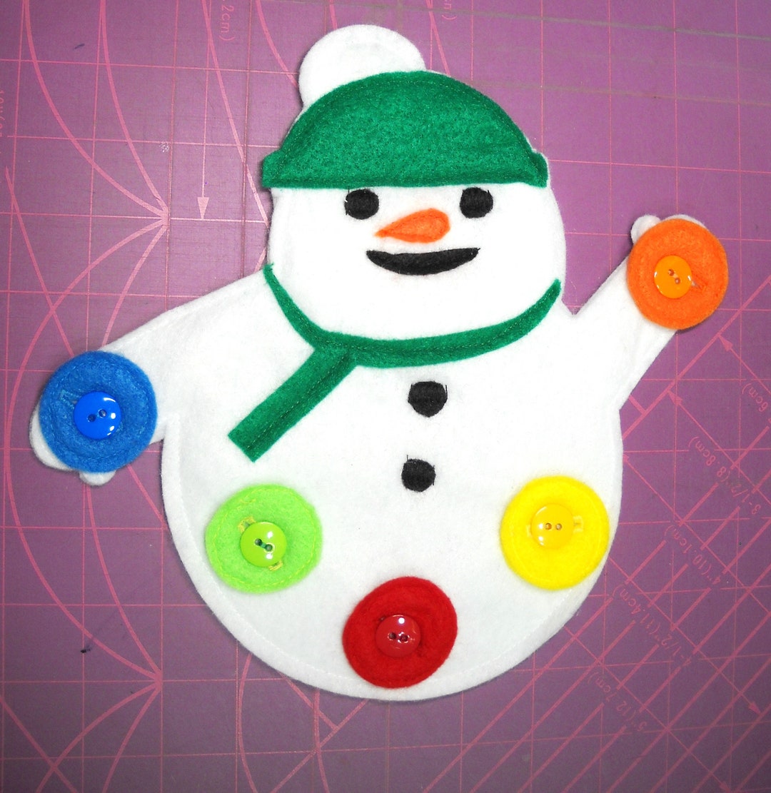 SNOWMAN: Learn to Button Color-matching and Shapes - Etsy