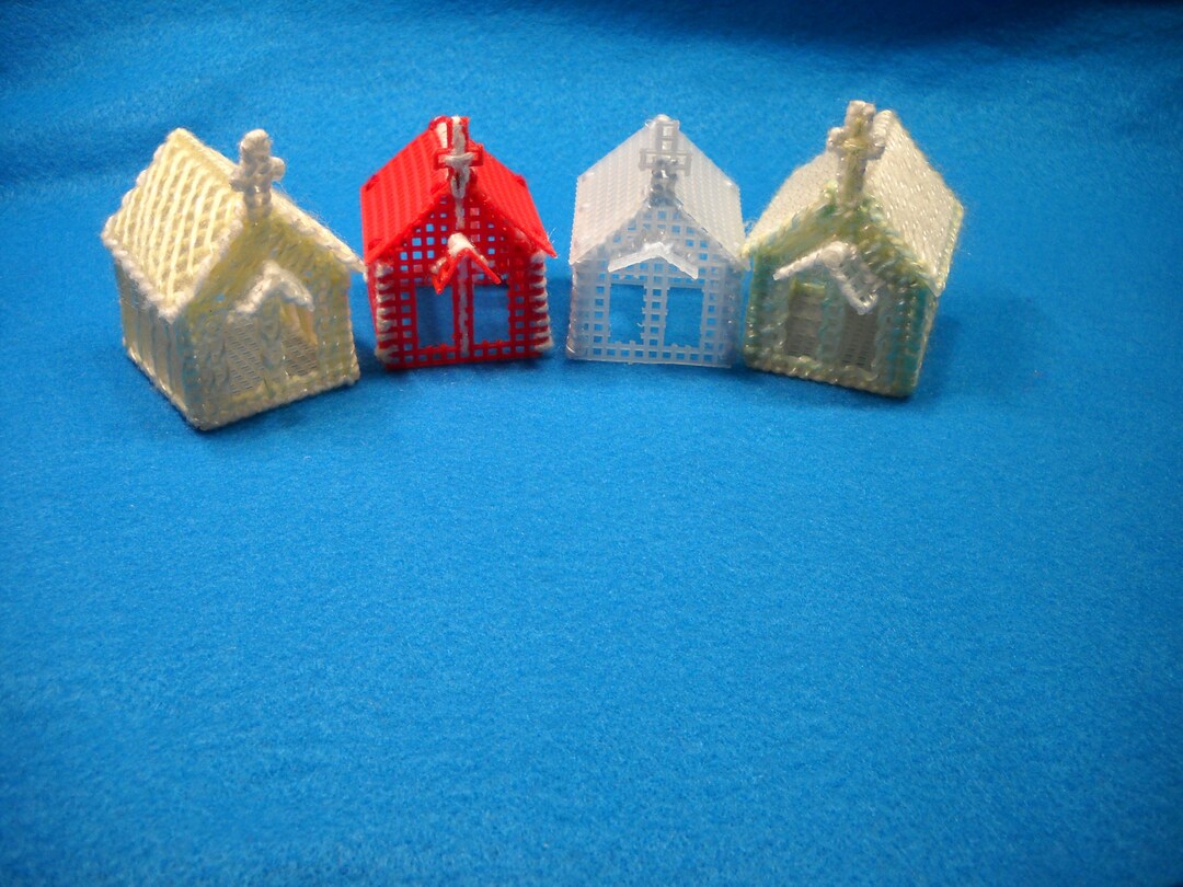 Easy 3-inch Plastic Canvas CHURCH Pattern: Download PDF, Make It Today ...
