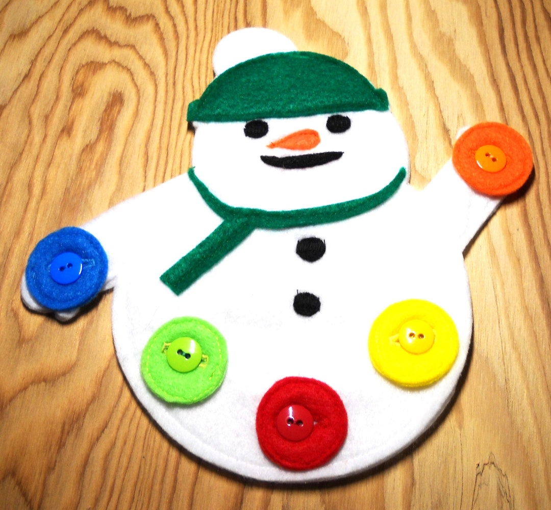 Adopt SNOWMAN Learn to Button: Pre-made & Ready to Mail - Etsy
