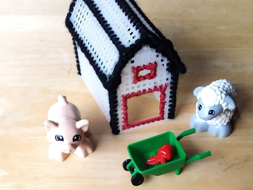 BARN: Easy 3-inch Plastic Canvas Pattern - Download PDF, Make It Today ...