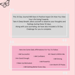 30 DAY MINDFULNESS Printable JOURNAL, Instant Download, Wellness ...