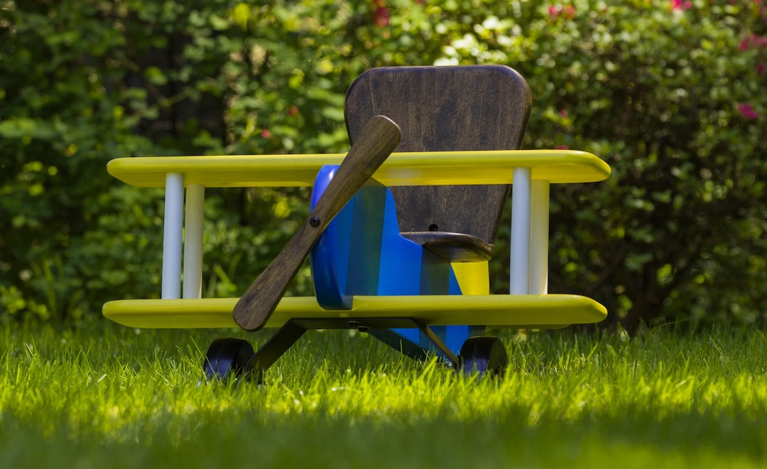 Kid's Wooden Airplane Ride on Toy - Rocker Capable - Etsy