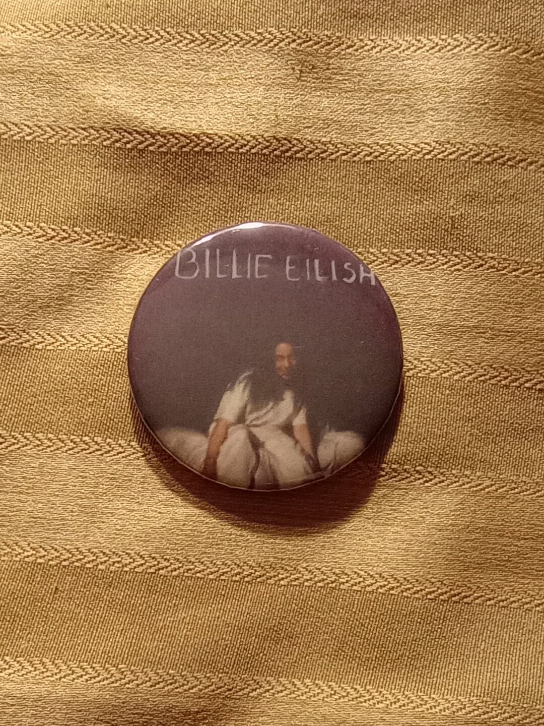 Rapper Singer Billie Eilish Button Pinback All Metal Modern Psychedelic ...