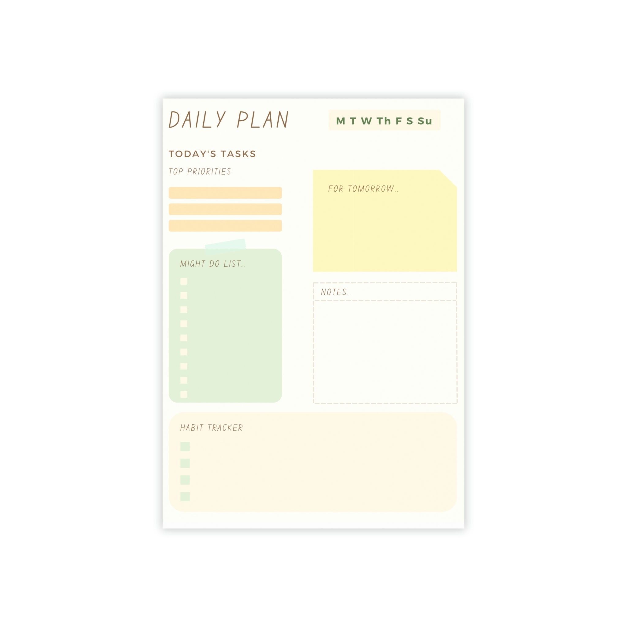 Daily Planner | Post-it® Note Pads | 50 Adhesive Sheets | 4" X 6 ...