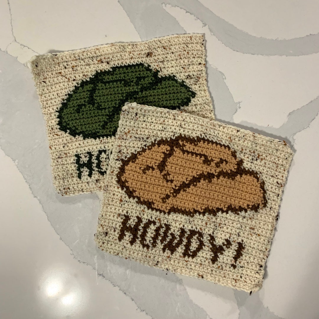 Howdy Cowboy Hat Crochet Tapestry Wall Hanging - Digital Pattern ...