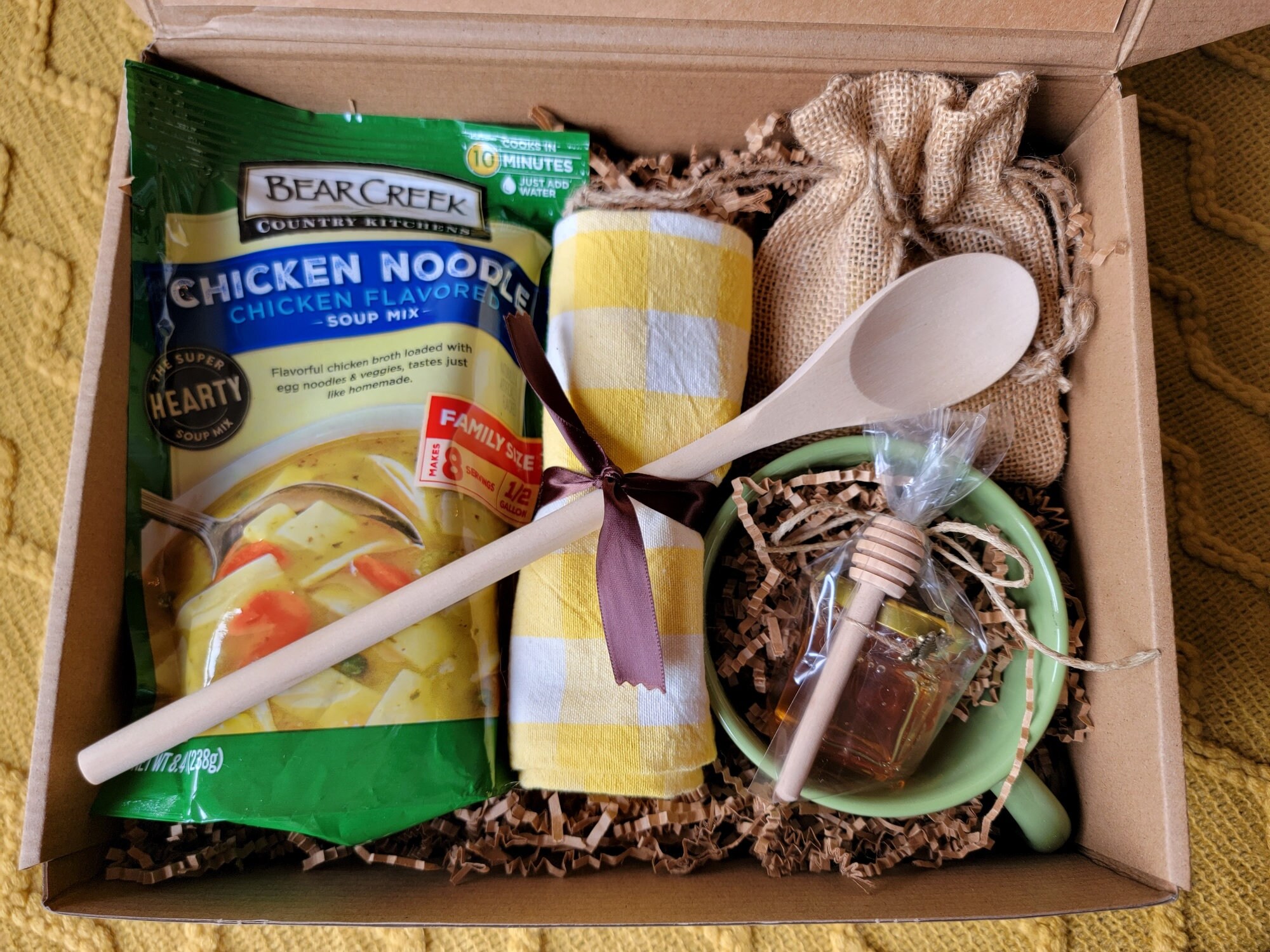 Get Well Soon Box With Chicken Noodle Soup and Hot Tea/cozy Gift/care ...