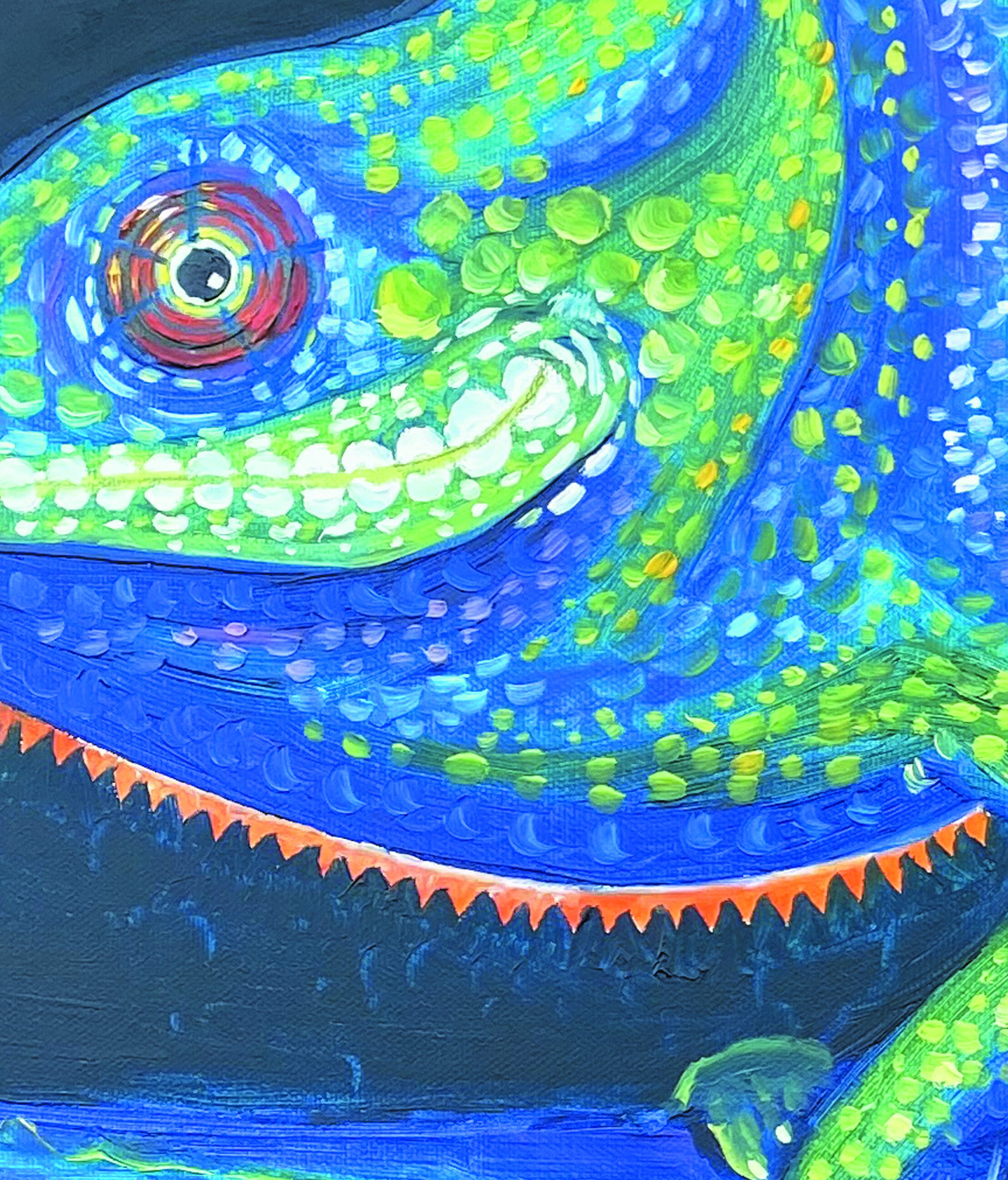 Chameleon, Oil Painting on Canvas - Etsy
