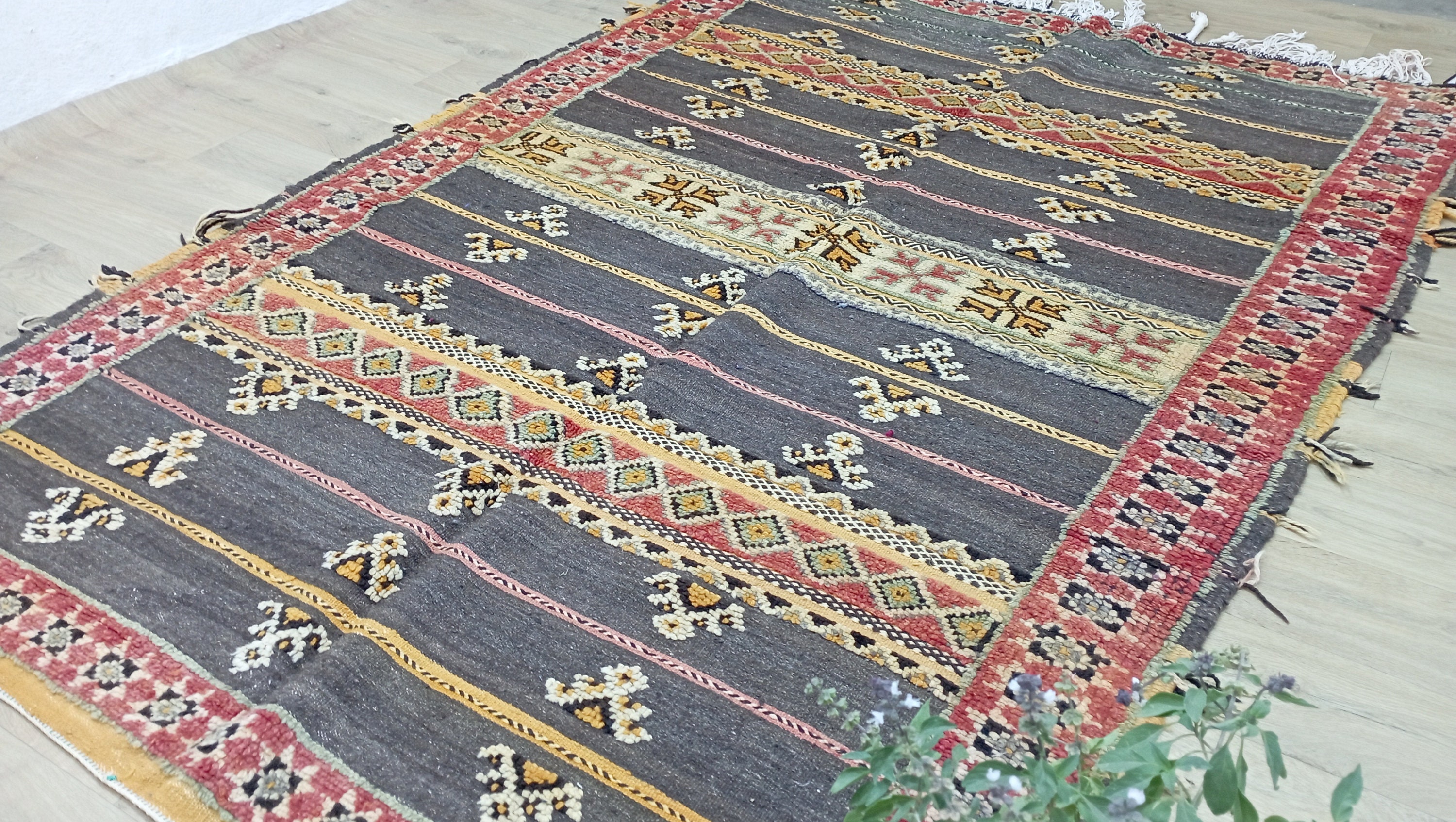 Handcrafted Amazigh Taznakht Rug Berber Artisanal Floor Covering ...