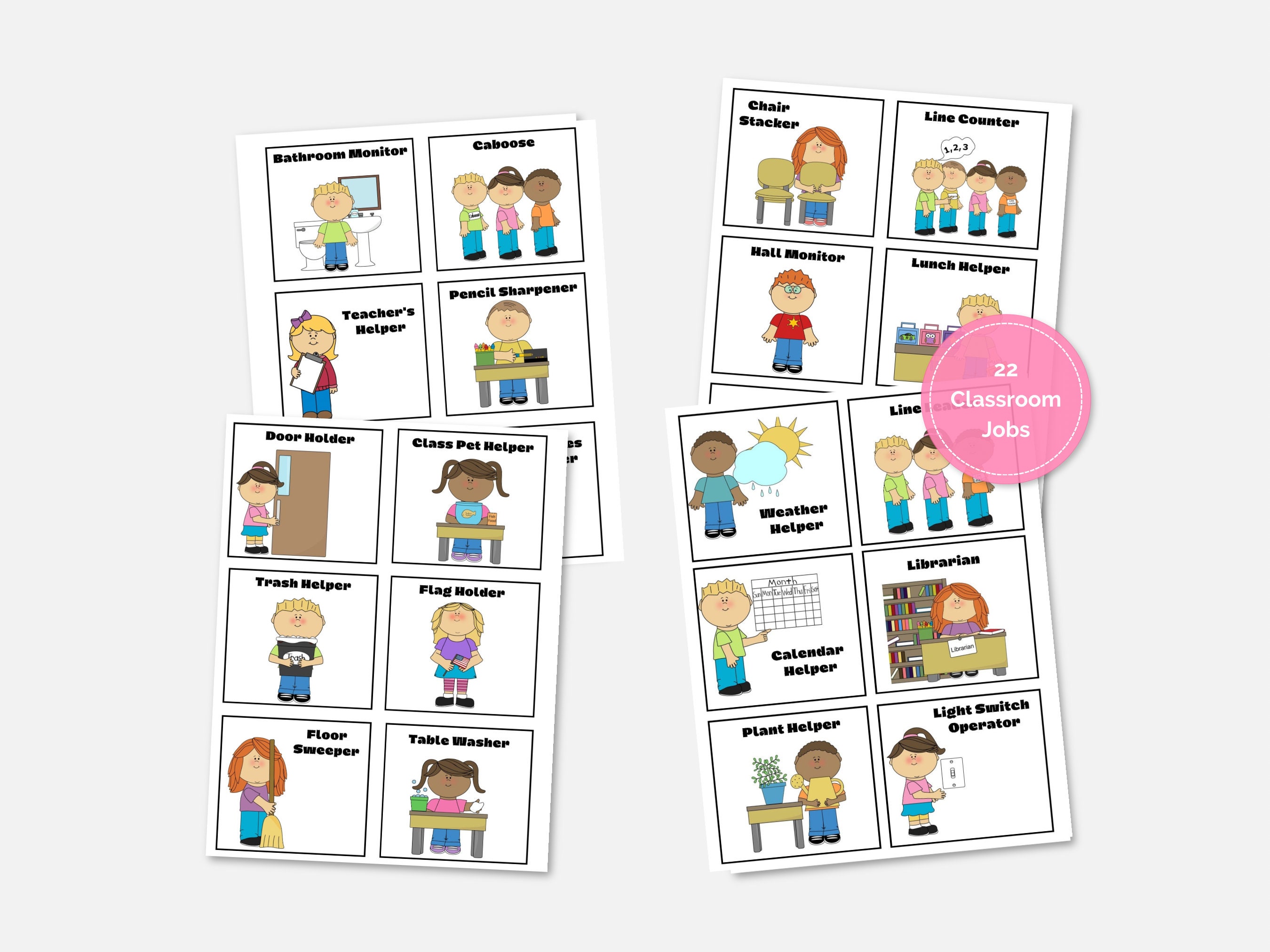 Classroom Jobs, Classroom Helpers, Back to School, Daycare, Preschool ...