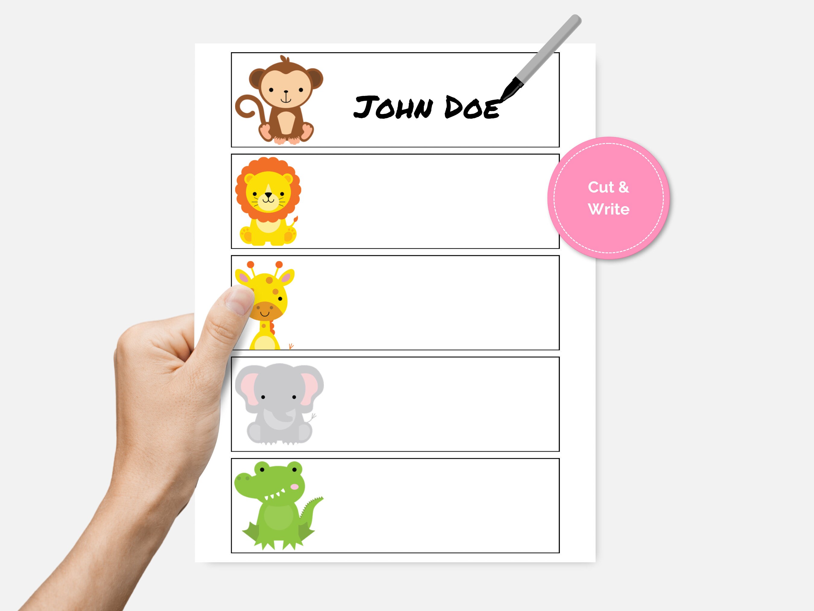 Classroom Name Tags, Animal Theme Name Tags, Name Tags for Babies, Name ...