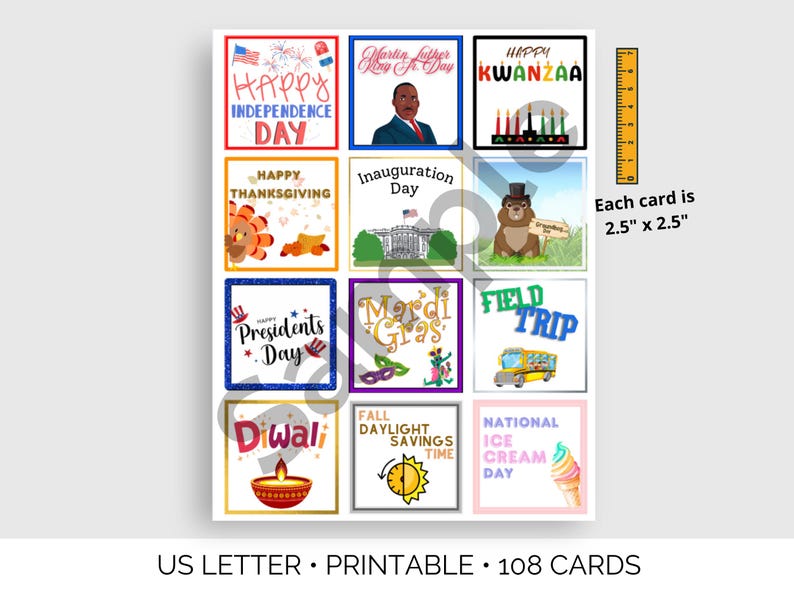 Classroom Calendar Cards, Calendar Holidays & Events, Pocket Chart ...