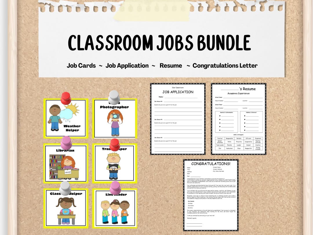 Classroom Jobs Bundle, Teacher Resources (digital Download) - Etsy
