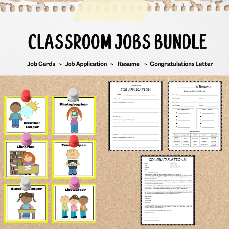 Classroom Jobs Chart - Etsy