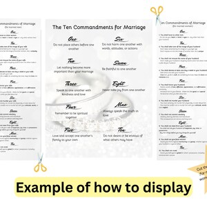 The Ten Commandments of Marriage, Wedding Poster, Marriage Poster ...