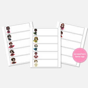 Classroom Name Tags, Superhero Themed Name Tags, Name Tags for Kids ...