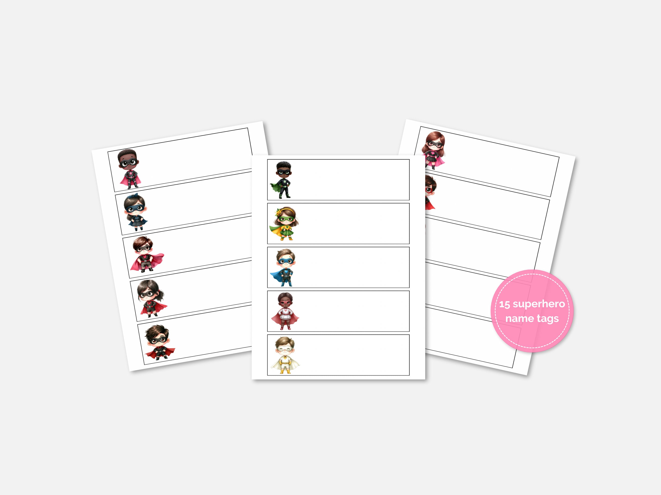 Classroom Name Tags, Superhero Themed Name Tags, Name Tags for Kids ...