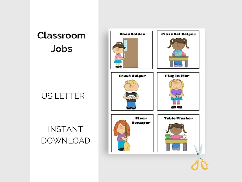 Classroom Jobs, Classroom Helpers, Back to School, Daycare, Preschool ...