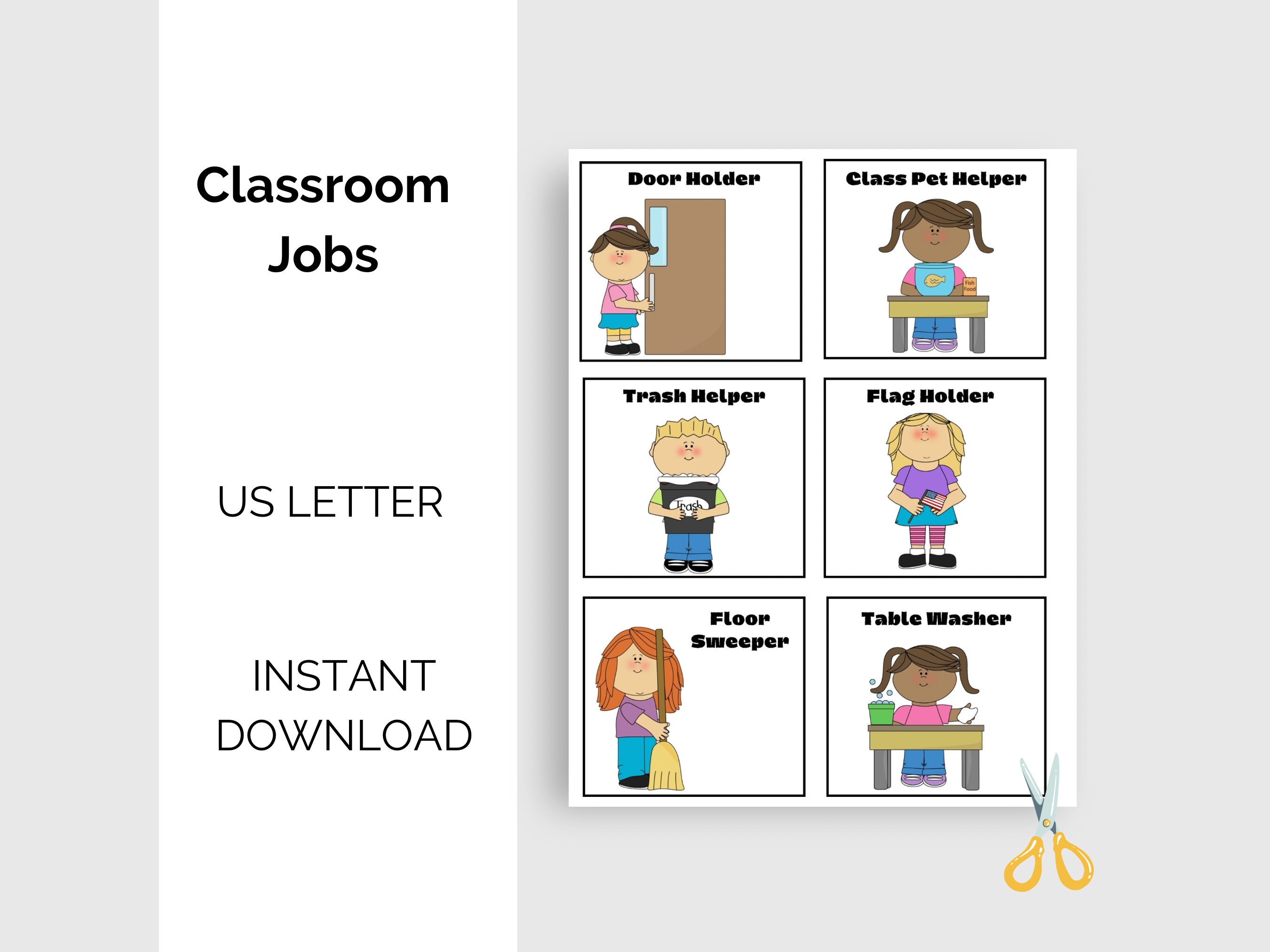 Classroom Jobs, Classroom Helpers, Back to School, Daycare, Preschool ...
