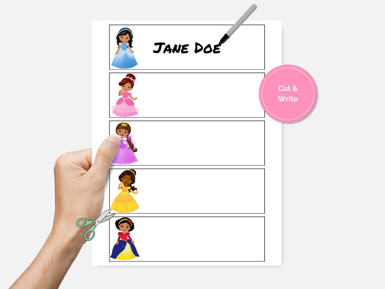 Classroom Name Tags, Kid Name Tags, Princess Name Tags, Name Tags for ...