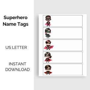 Classroom Name Tags, Superhero Themed Name Tags, Name Tags for Kids ...