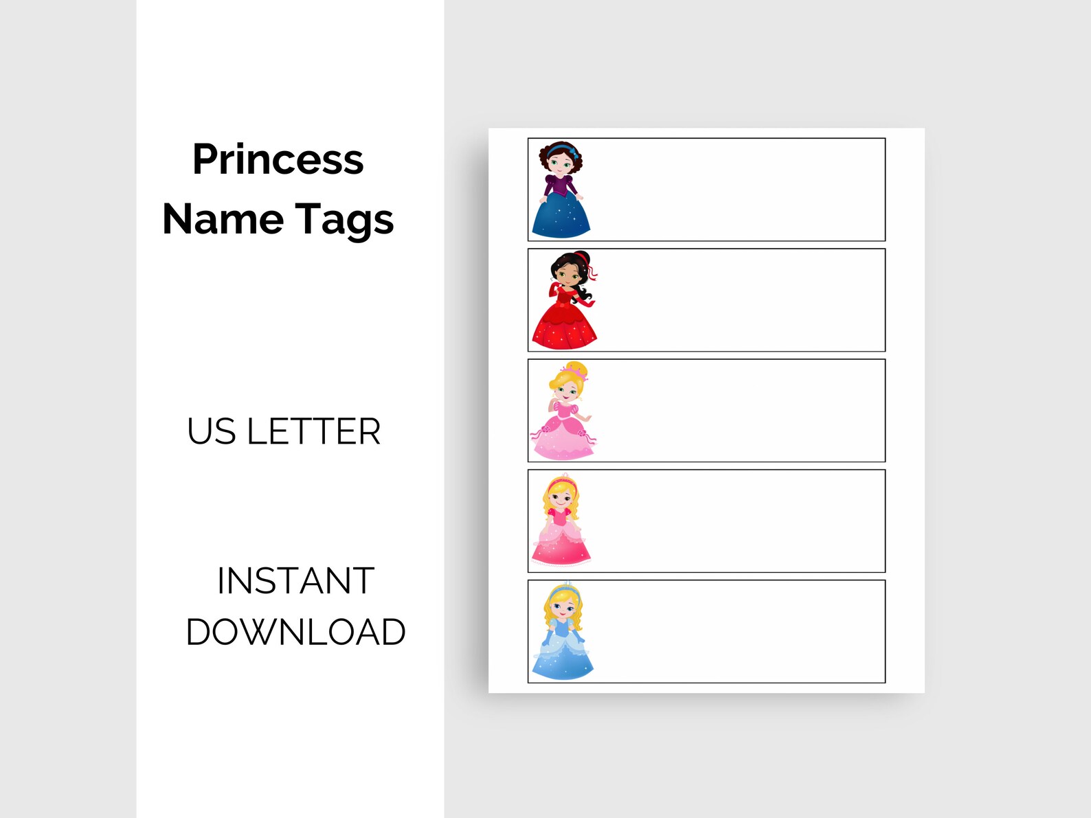 Classroom Name Tags, Kid Name Tags, Princess Name Tags, Name Tags for ...
