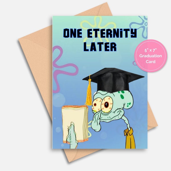 Squidward Graduation Svg - Etsy