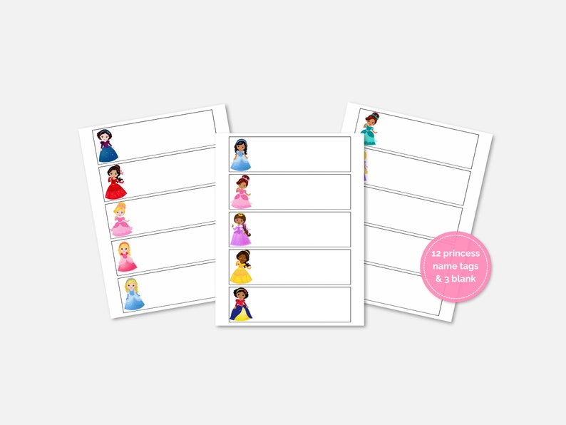 Classroom Name Tags, Kid Name Tags, Princess Name Tags, Name Tags for ...