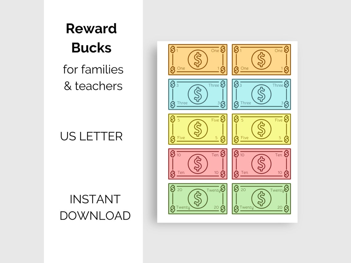 Editable Kids Reward Bucks, Customizable, Teacher Resources, Classroom ...