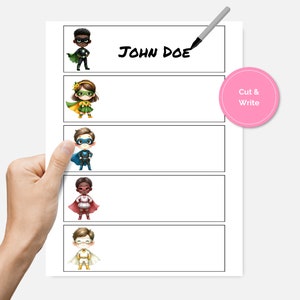 Classroom Name Tags, Superhero Themed Name Tags, Name Tags for Kids ...