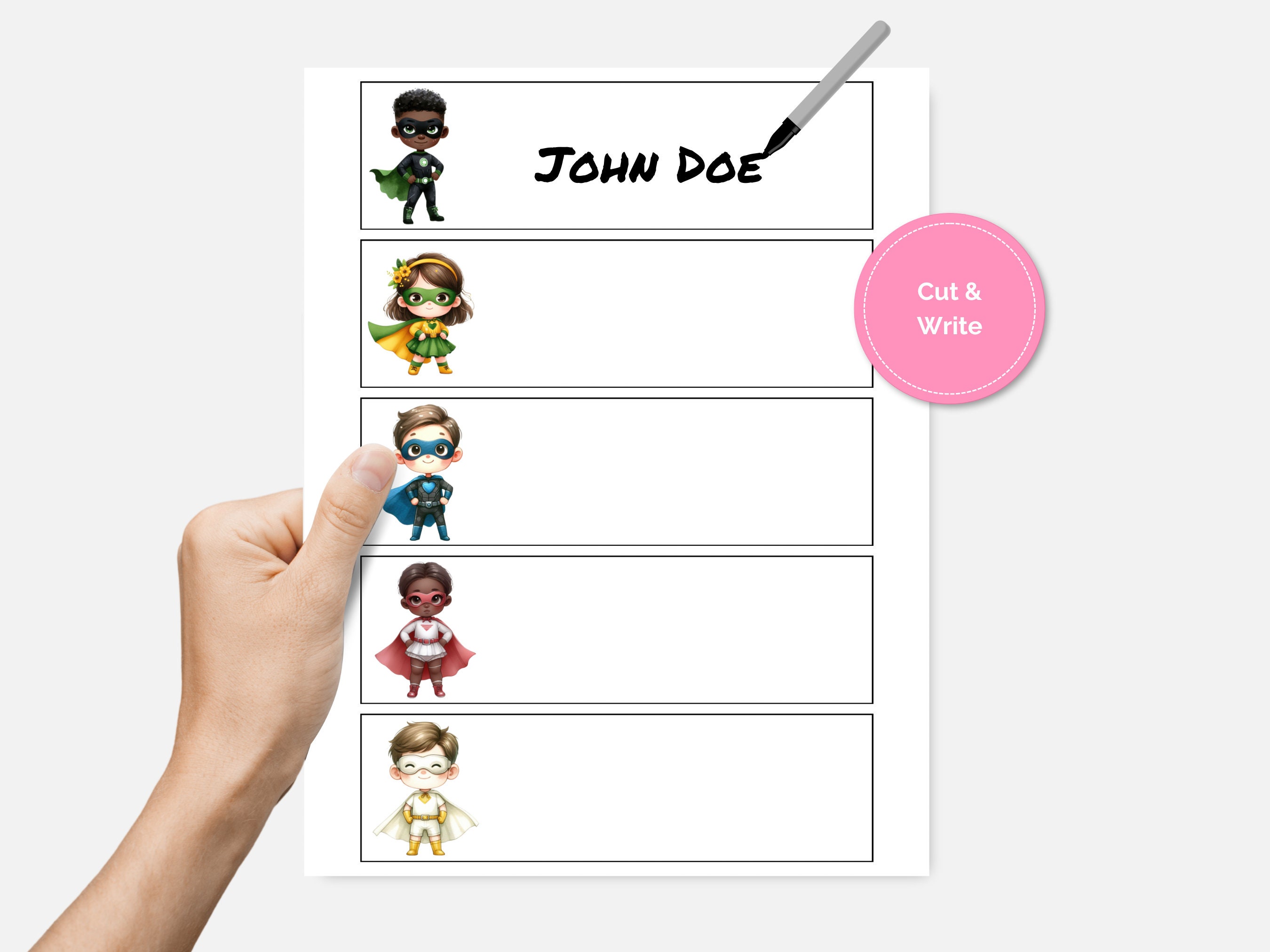 Classroom Name Tags, Superhero Themed Name Tags, Name Tags for Kids ...