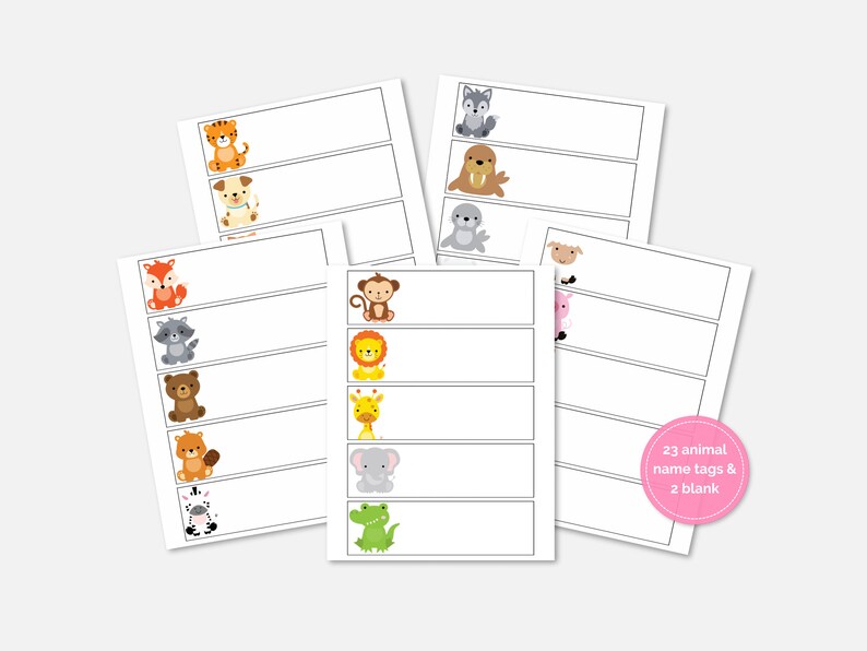Classroom Name Tags, Animal Theme Name Tags, Name Tags for Babies, Name ...