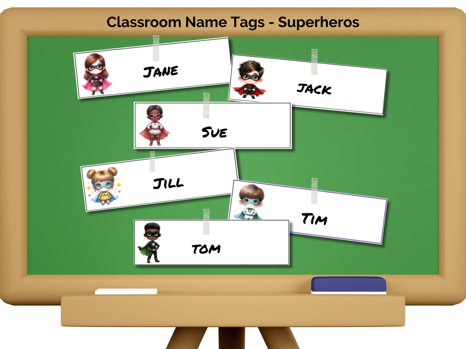 Classroom Name Tags, Superhero Themed Name Tags, Name Tags for Kids ...