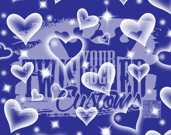 Old School Bunny Design Blue Early 2000s Glamour Shots Bacdrops 80s 90s ...