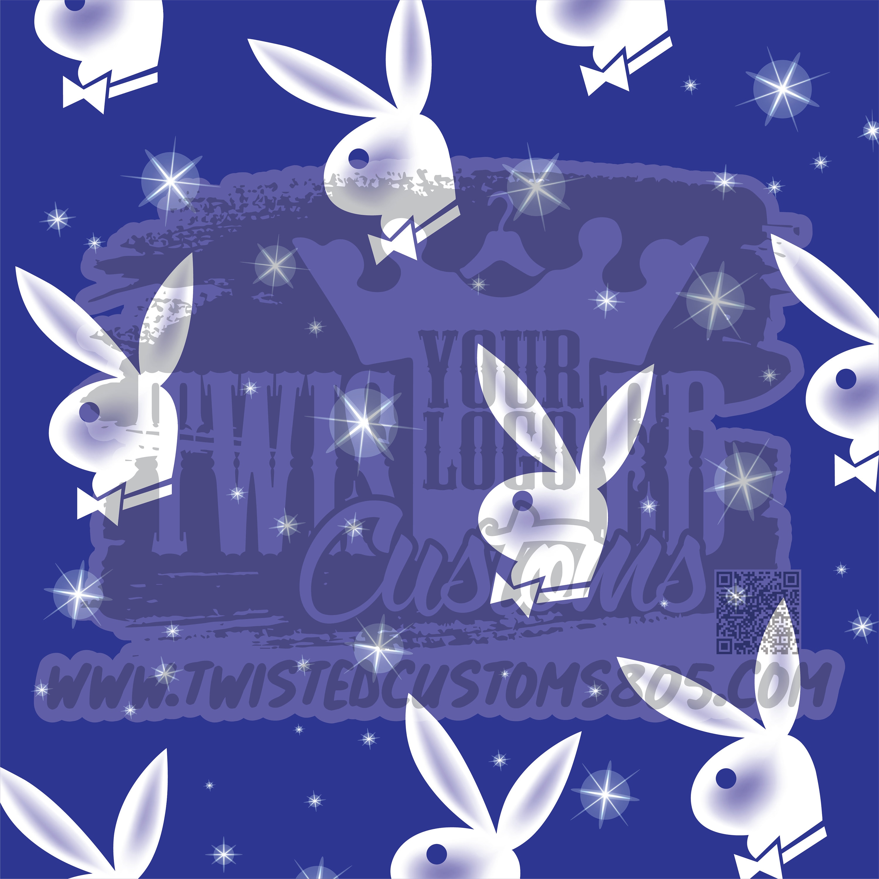 Old School Bunny Design Blue Early 2000s Glamour Shots Bacdrops 80s 90s ...