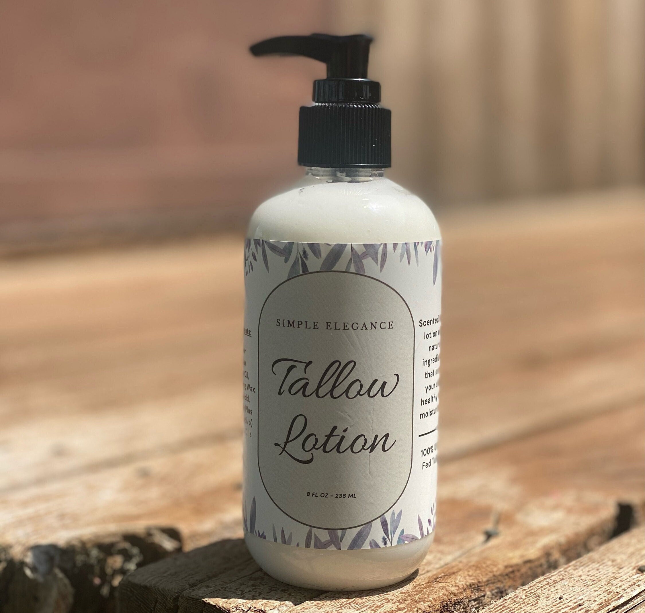 Organic Grass Fed Tallow Lotion - Etsy