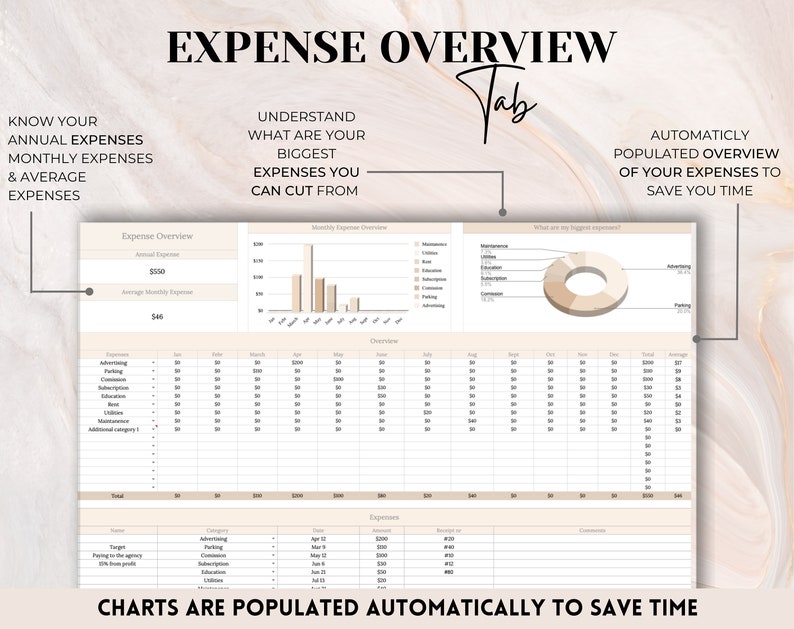 Nail Business Bookkeeping Beauty Nail Tech Lash Tech Business Planner Template Beautician Income ...
