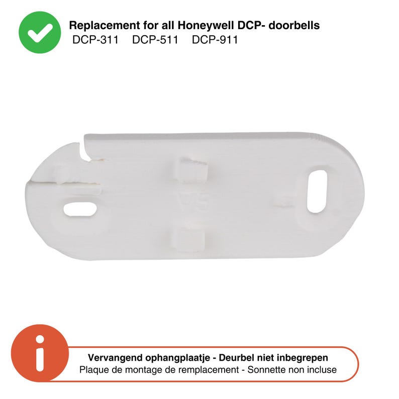 Vervangend Ophangplaatje Voor Honeywell Deurbellen - DCP-311, DCP-511 ...