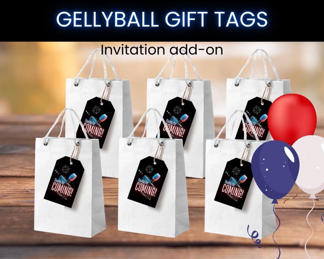 Gellyball Favor Tags, Loot Bag Tags, Goodie Tag Tags (printable ...