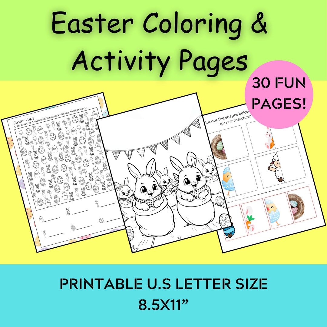 Easter Coloring Pages for Kids Printable, Easter Coloring and Activity ...