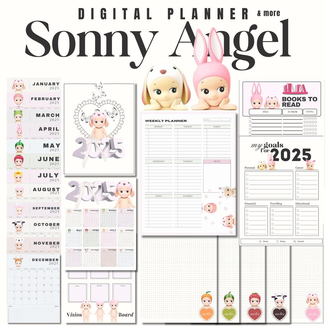 Sunny Angel Inspired Calendar, Digital Download Printable Calendar and ...