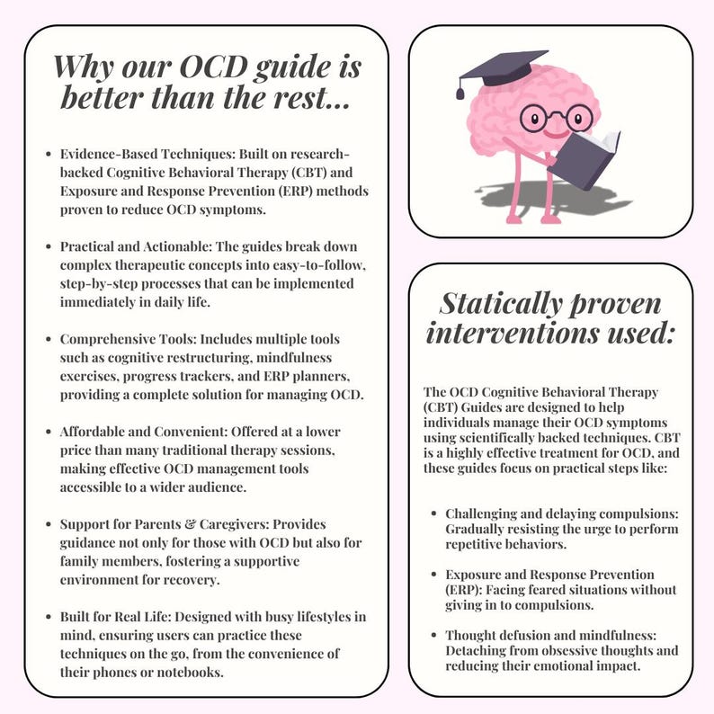 OCD CBT Guide, Self-help Worksheets Bundle (digital Download) - Etsy