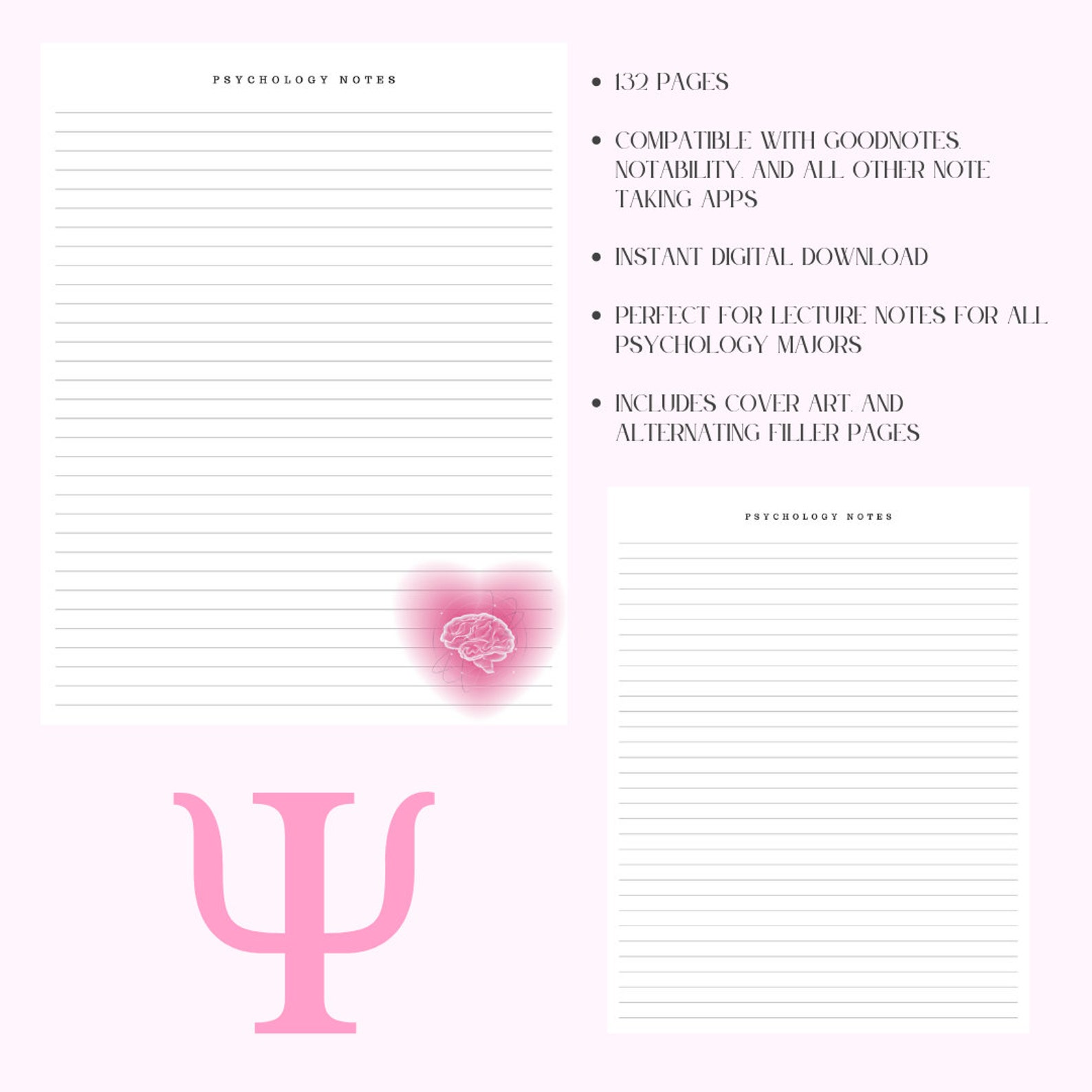 Psychology Notebook - Digital Download - Etsy