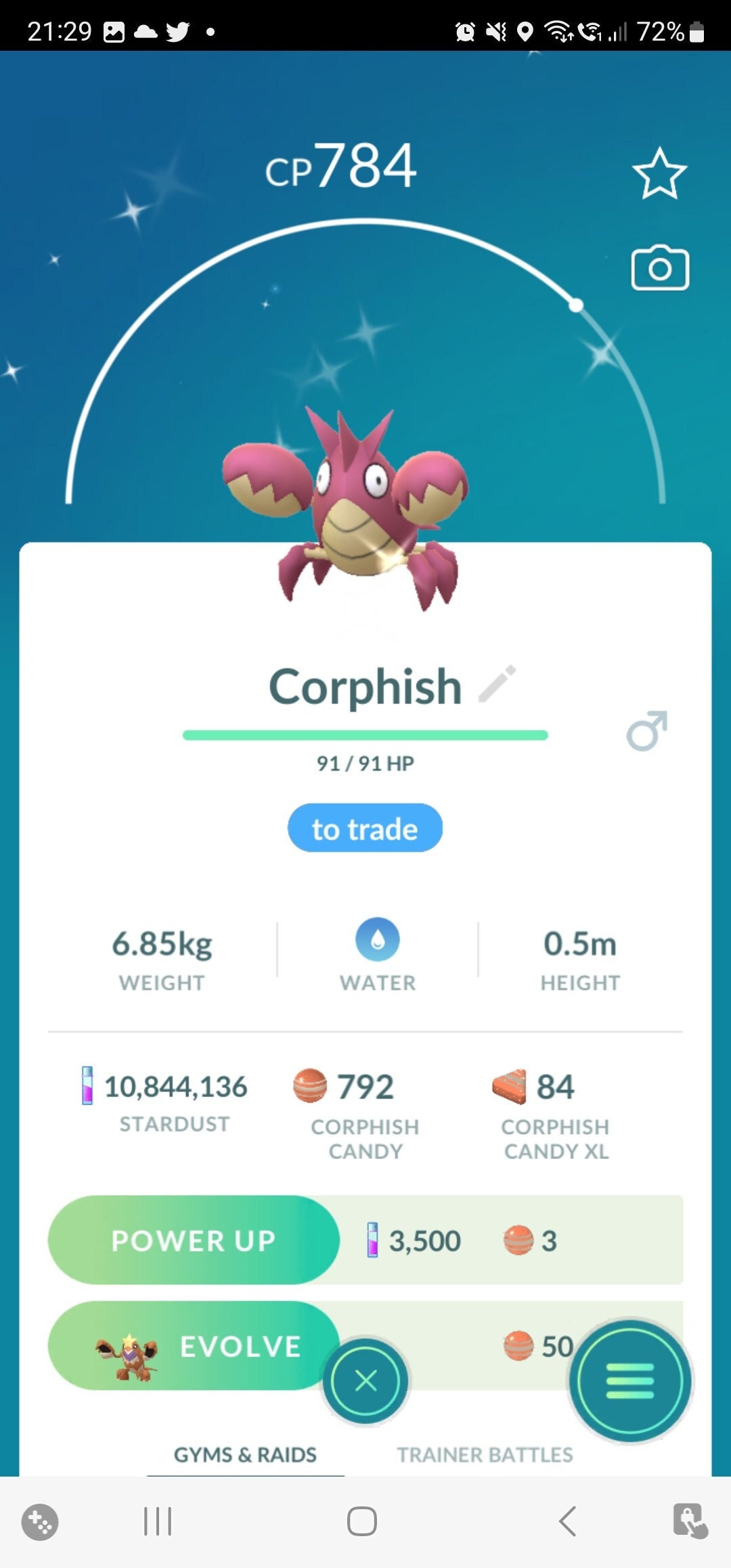 Shiny Corphish for Pokemon Go Registered / 30 Day Trade - Etsy
