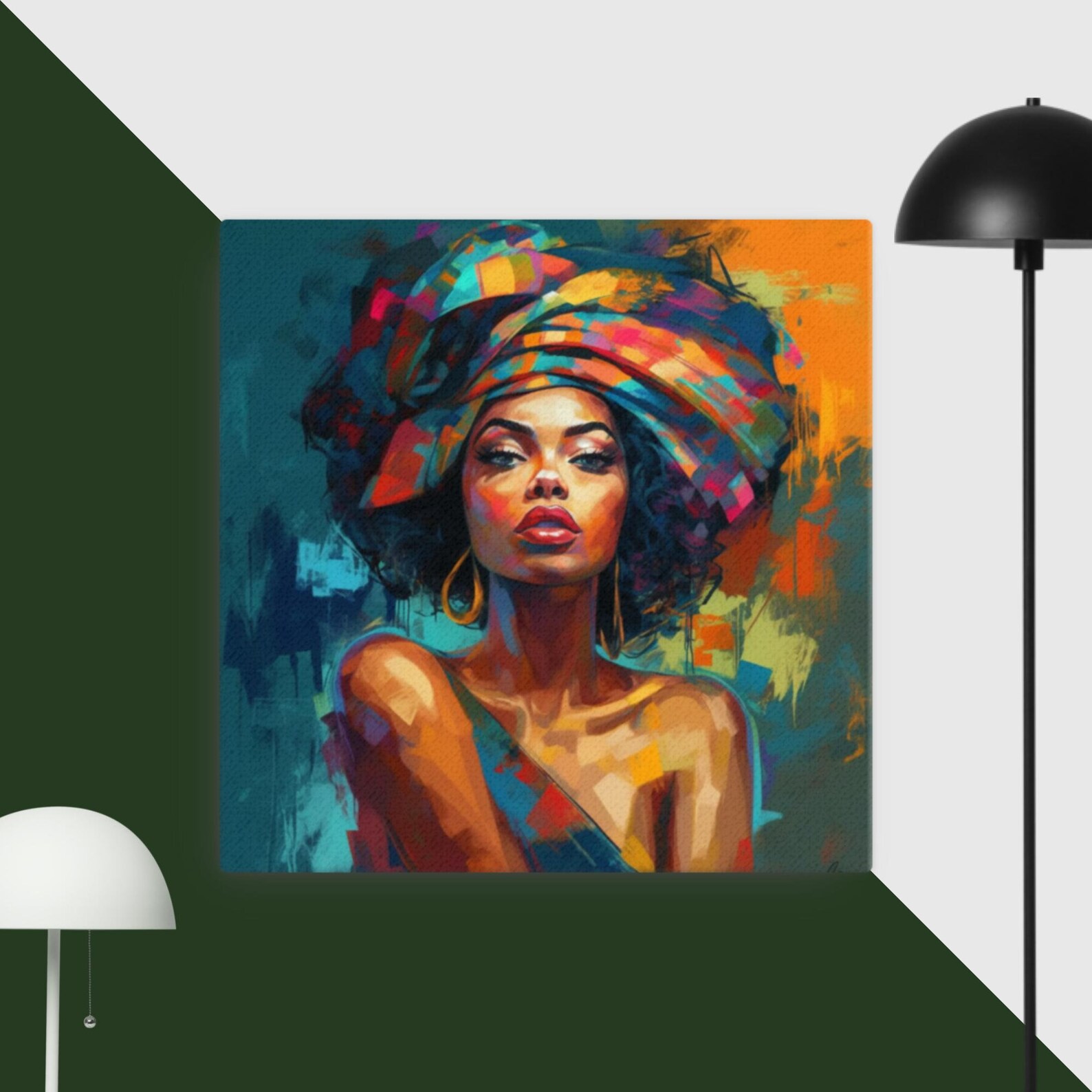 African American Wall Art for Living Room| Large Abstract Painting Canvas| African Canvas Art ...