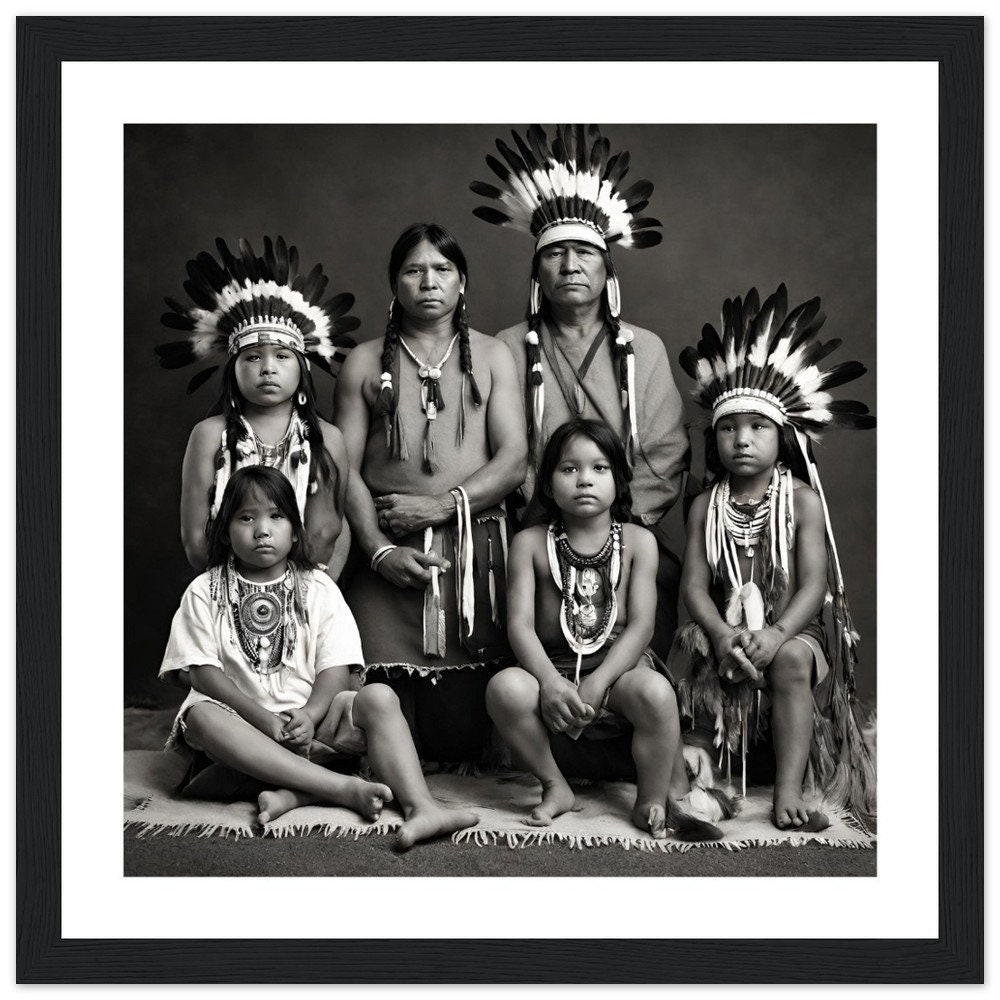 Art, Native American Family Portrait, Wall Art, Native Family Art ...