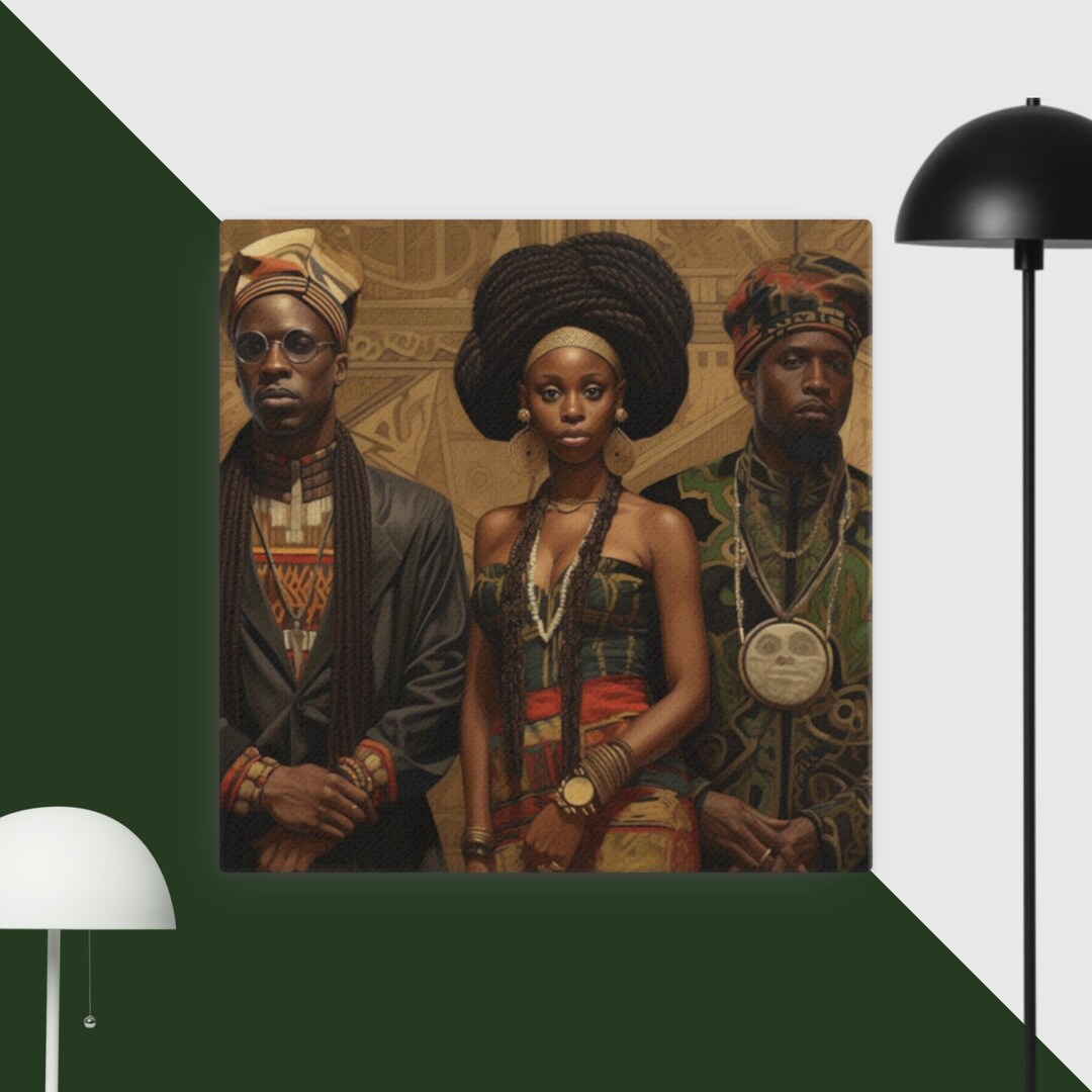 African Wall Art Canvas, African Woman Painting Abstract, African ...