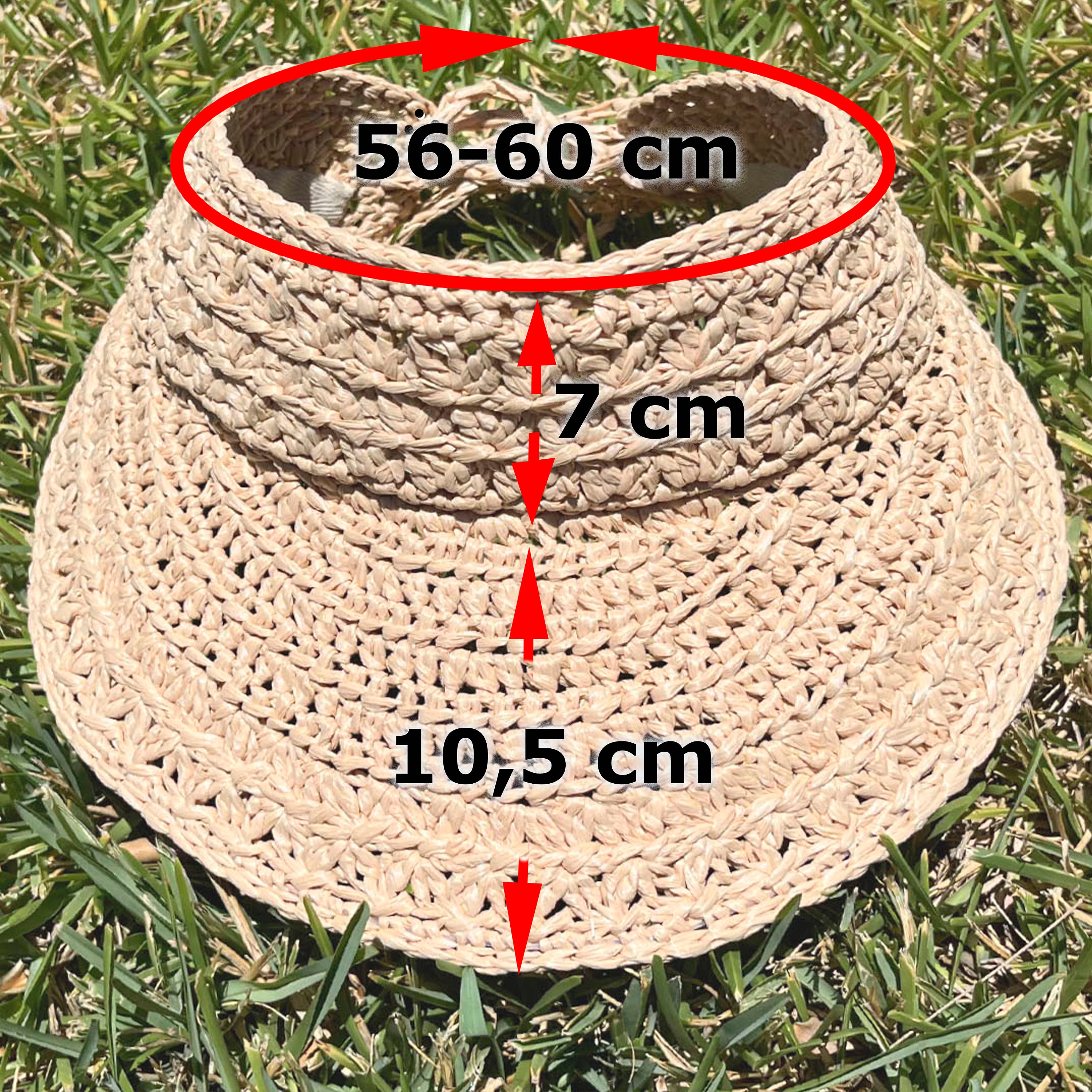 Crochet Pattern Floral Summer Sun Visor, Raffia Shield With Ponytail ...