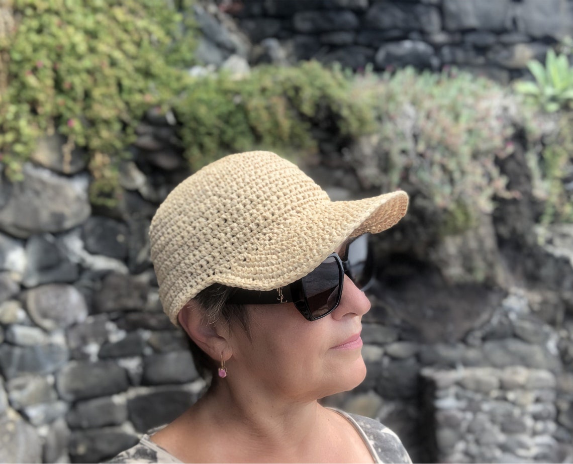 Crochet Hat Pattern. Summer Baseball Cap. Women Sun Hat From - Etsy